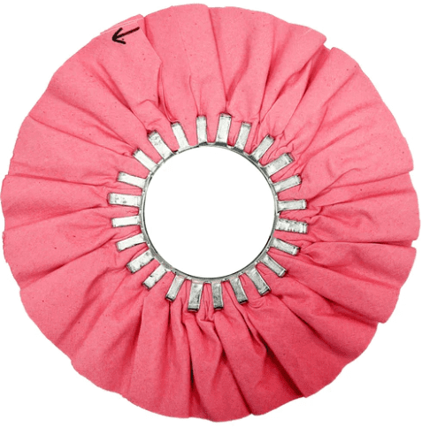 Roue polissage rose 9po ouverture centre