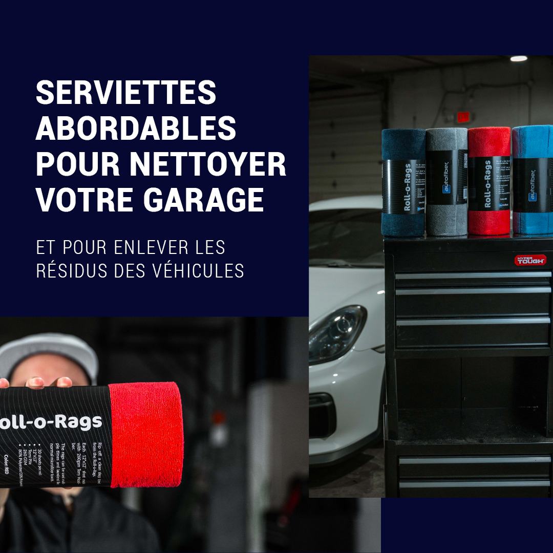 Autofiber Roll-o-Rags - Rouleau de 30 chiffons microfibre | Sweet Ride